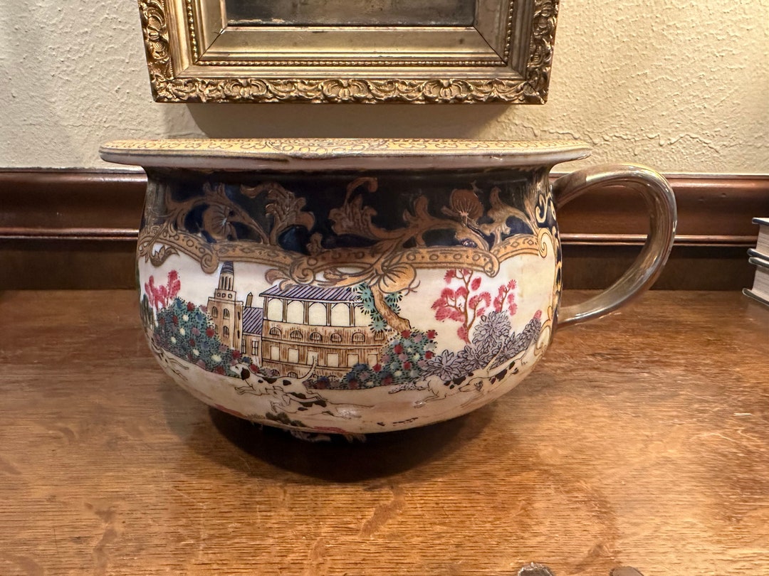 Chinese Chamber Pot With Hunt Scene - Etsy