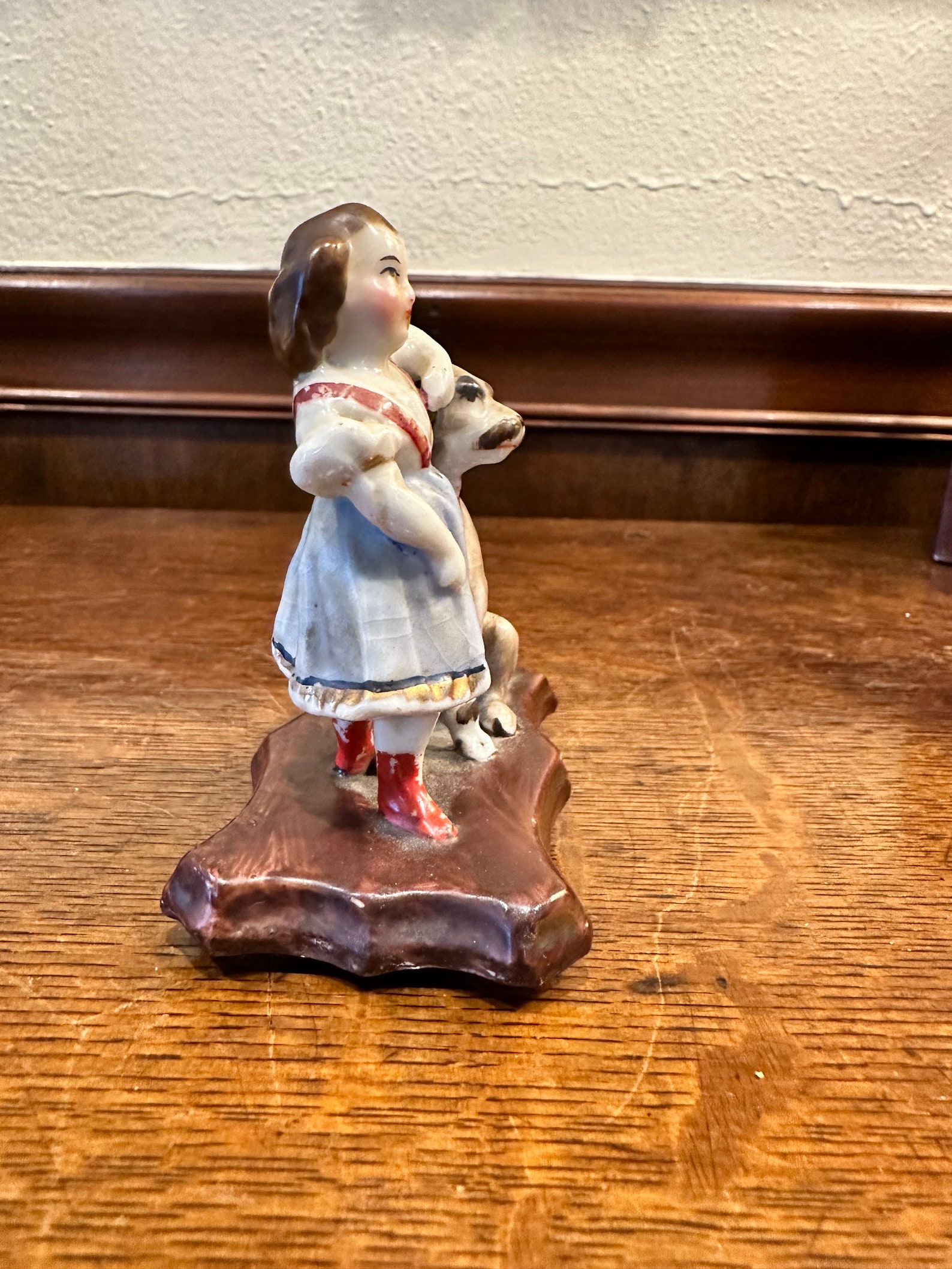 Staffordshire Style Girl and Dog Match Striker - Etsy