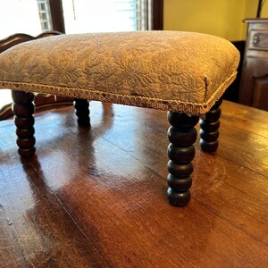 Antique Spool Leg Footstool - Etsy