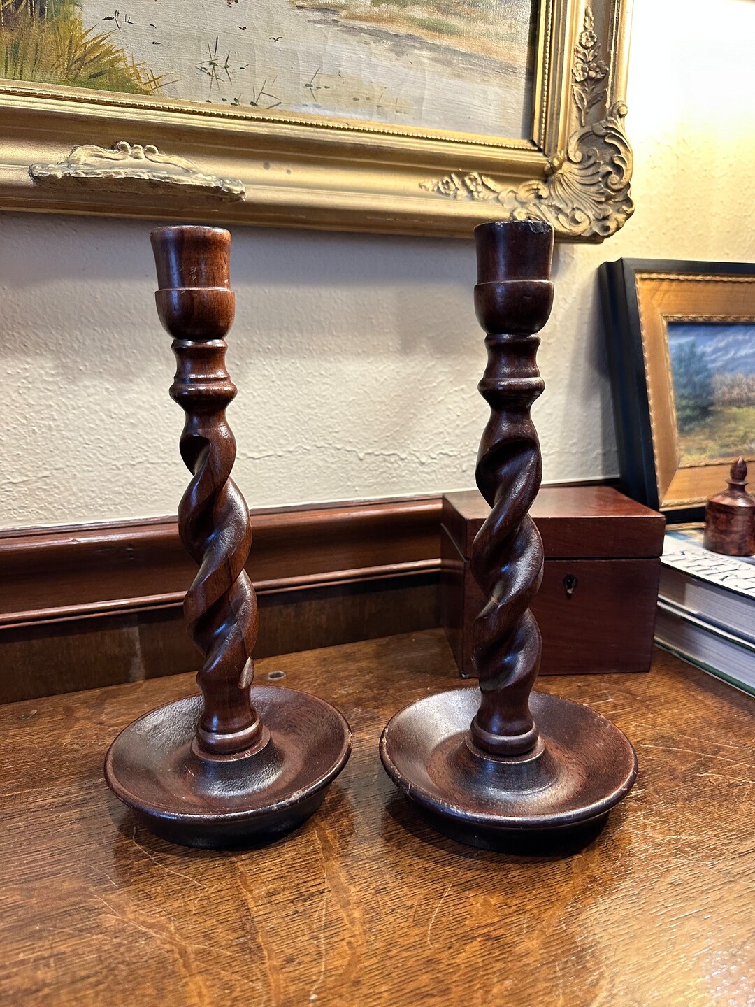 Barley Twist Candlesticks - Etsy