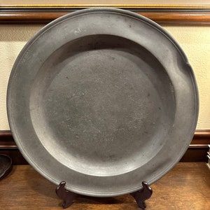 Antique Round Pewter Tray C 1820 - Etsy