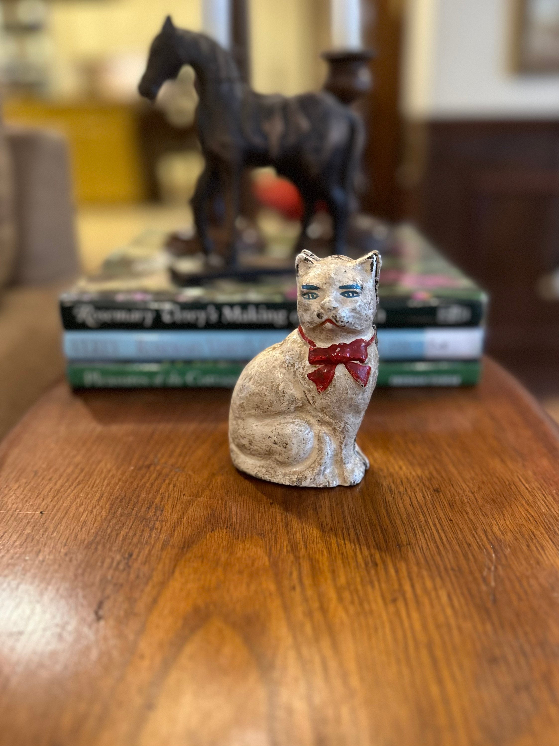 Antique Cast Iron Cat Coin Bank - Etsy