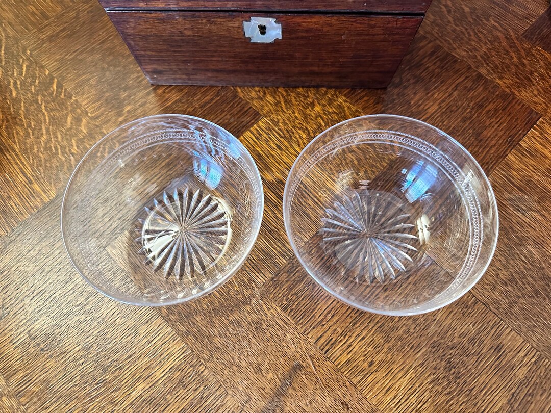 Etched Crystal Finger Bowl Set of 2 - Etsy