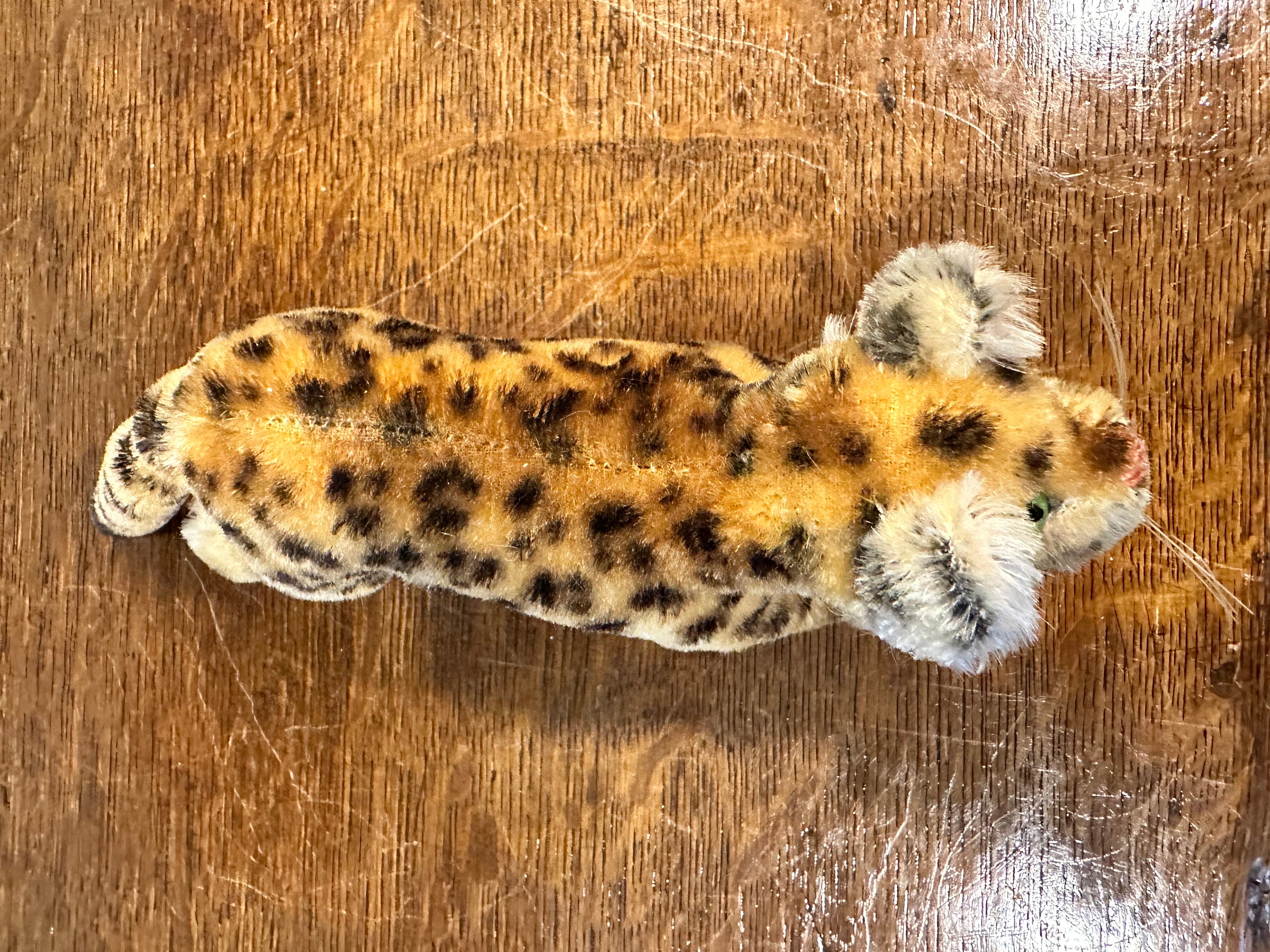 Vintage Steiff Spotted Leopard Glass Eyes Plush German Vintage Stuffed ...