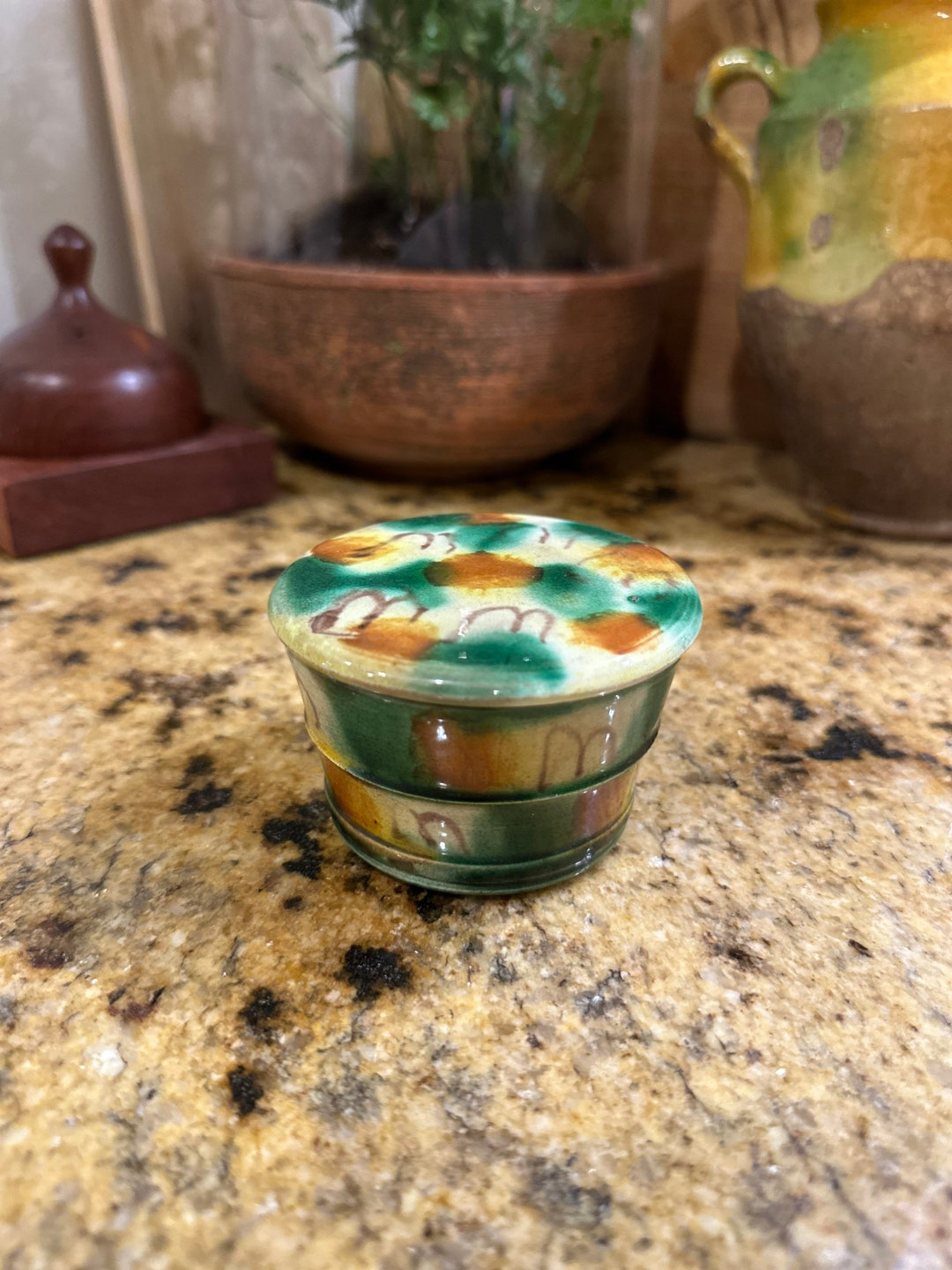 Antique Awaji Whieldon Majolica Custard Cup With Lid - Etsy