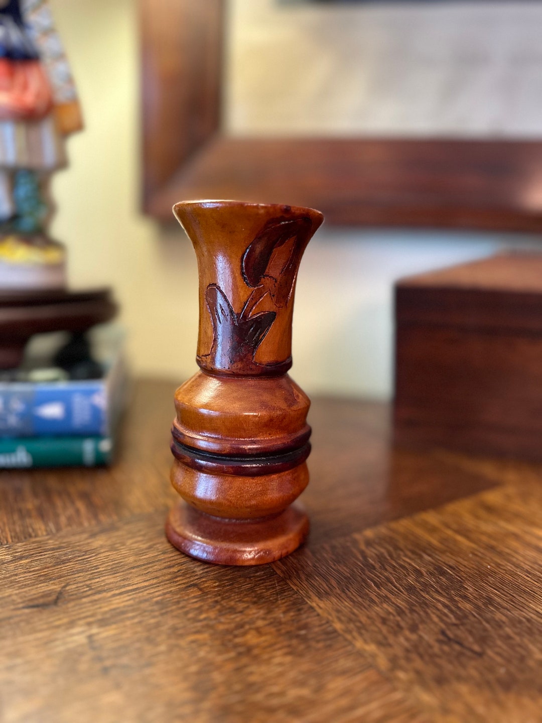 Wood Bud Vase Ewer Vase - Etsy