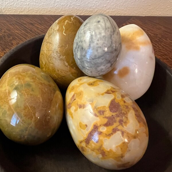 Alabaster Eggs - Etsy
