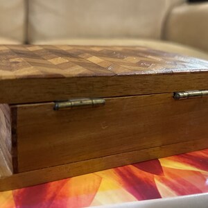 Antique Inlay Wood Box - Etsy