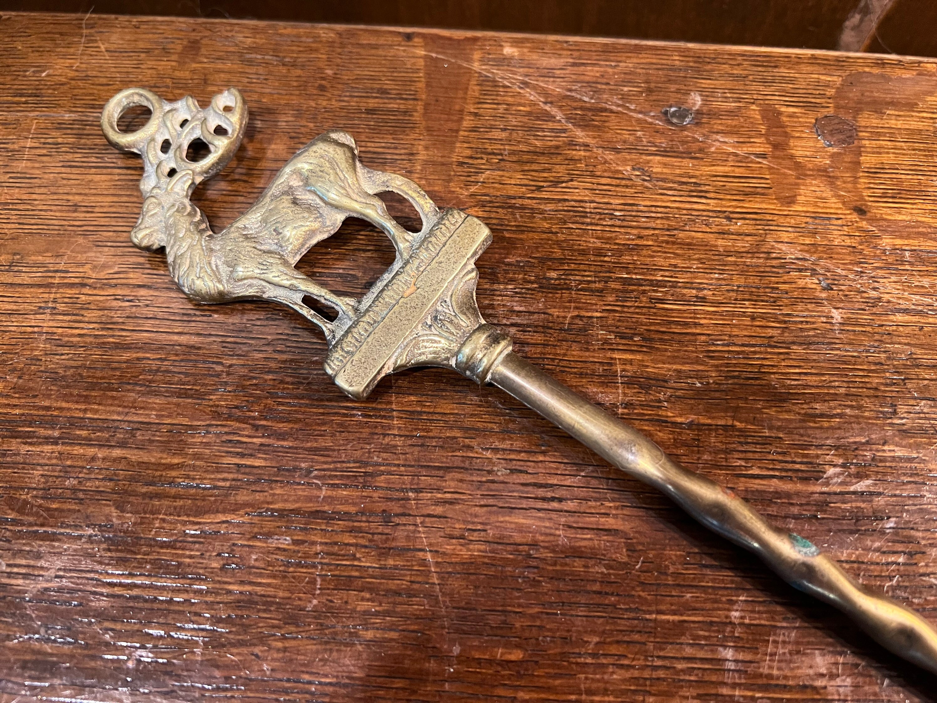 Antique Brass Hearth Fireplace Toasting Fork With Deer - Etsy