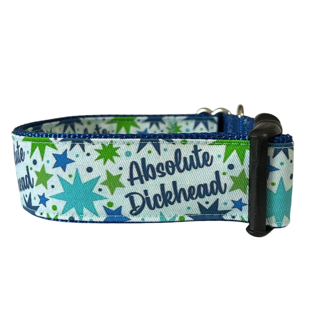 Bad Dog Dog Collar, Curse Words, Naughty Crazy Dog Collar, Stars Dog ...