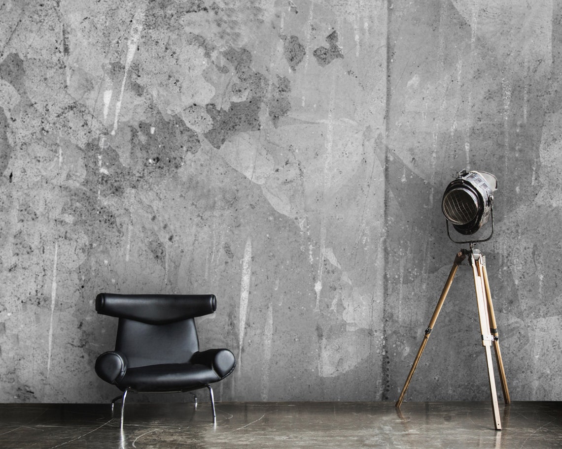 Wallpaper Vinyl Concrete Art Texture Loft Decor Beton Art - Etsy