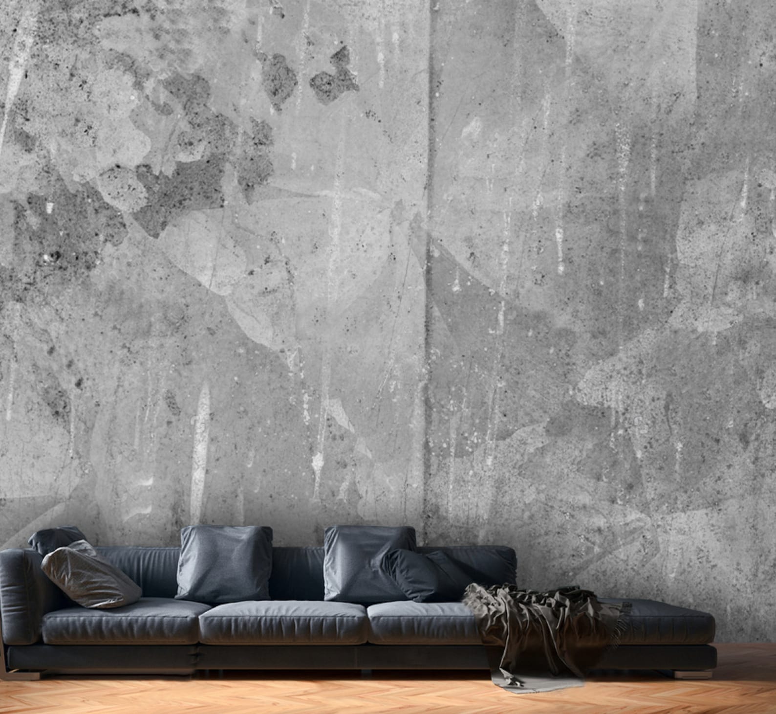 Wallpaper Vinyl Concrete Art Texture Loft Decor Beton Art - Etsy