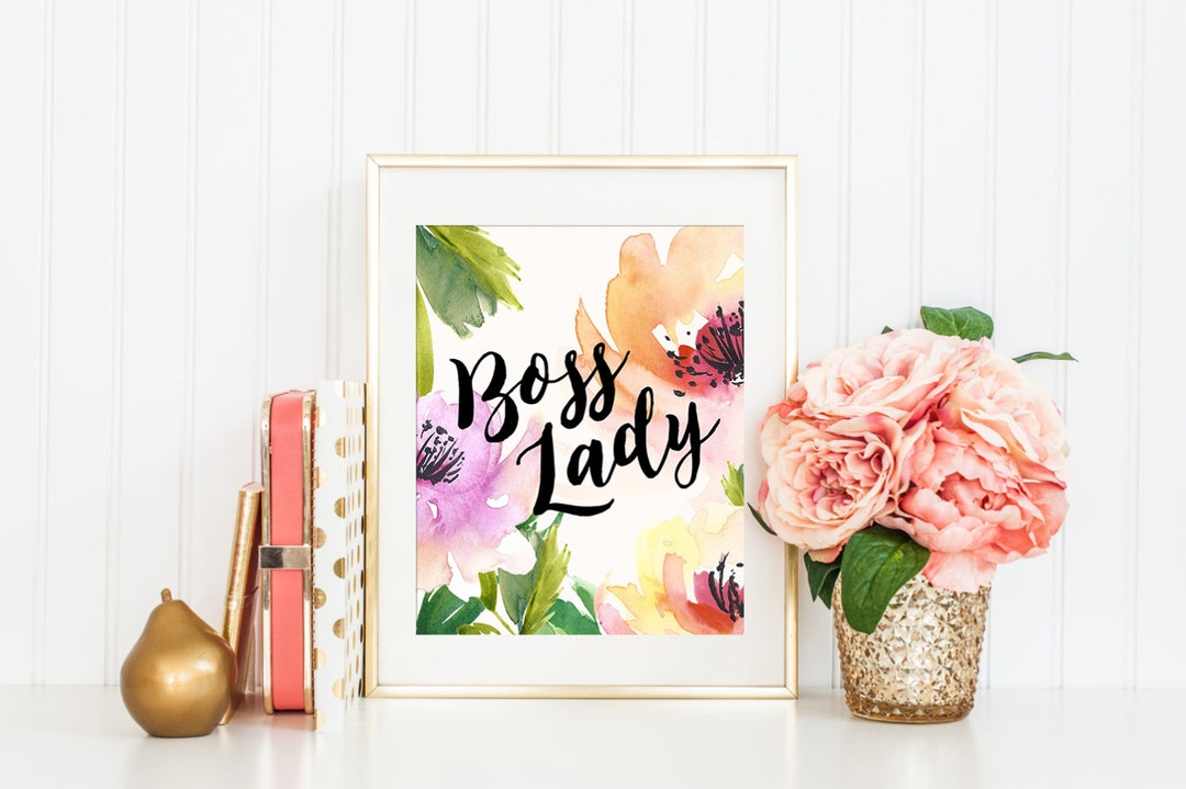 Boss Lady Printable Art Print 8x10, Boss Lady Print, Unique Gift Idea ...