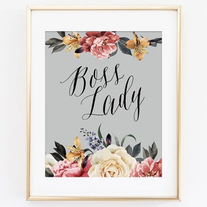 Boss Lady Printable Art Print 8x10, Boss Lady Print, Unique Gift Idea ...