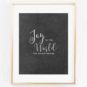 Christmas Printable Art Print 8x10, Joy to the World, Chalkboard Sign ...