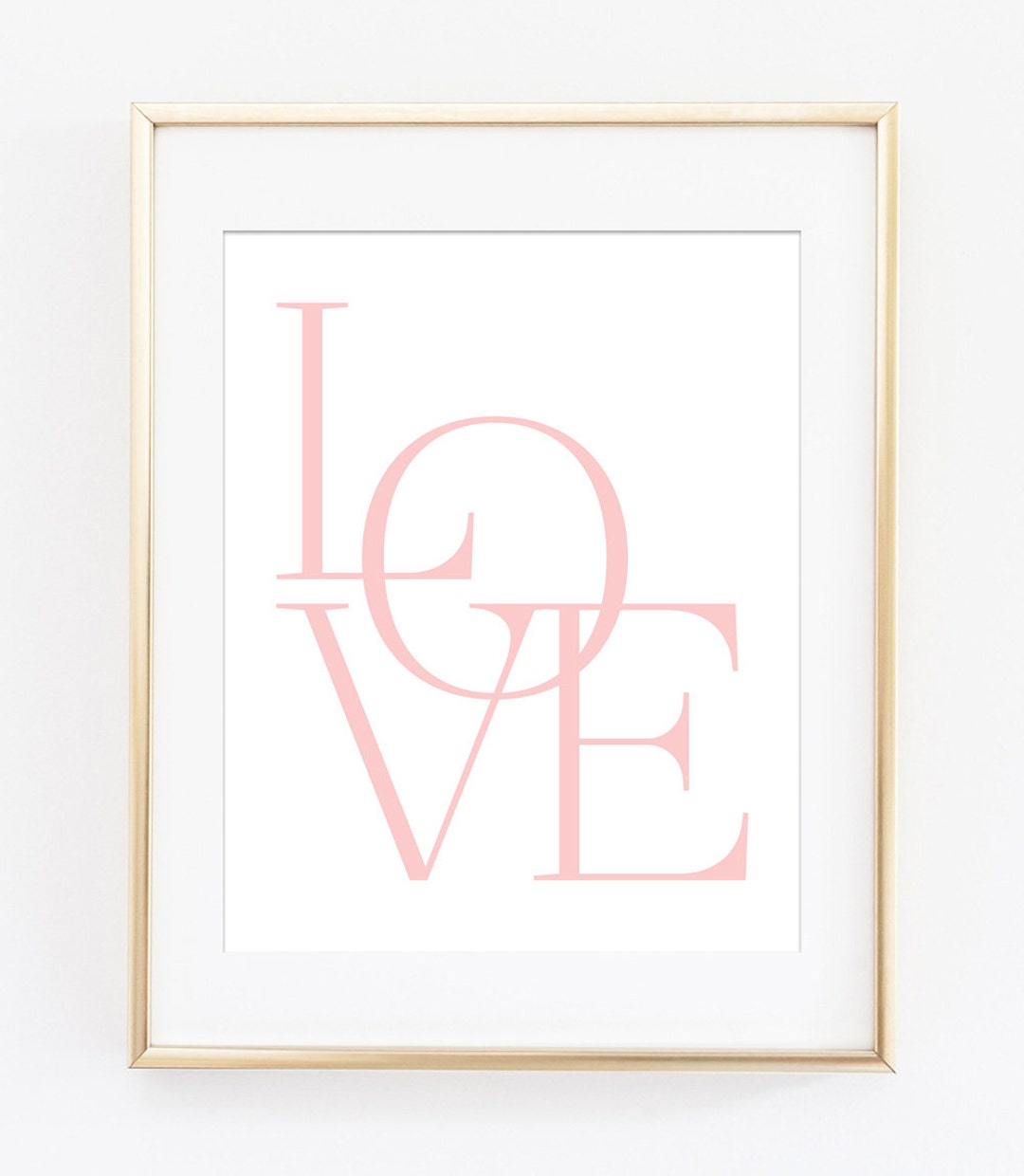 Love Print, Love Wall Art, Love Printable, Typography Poster, Pink ...