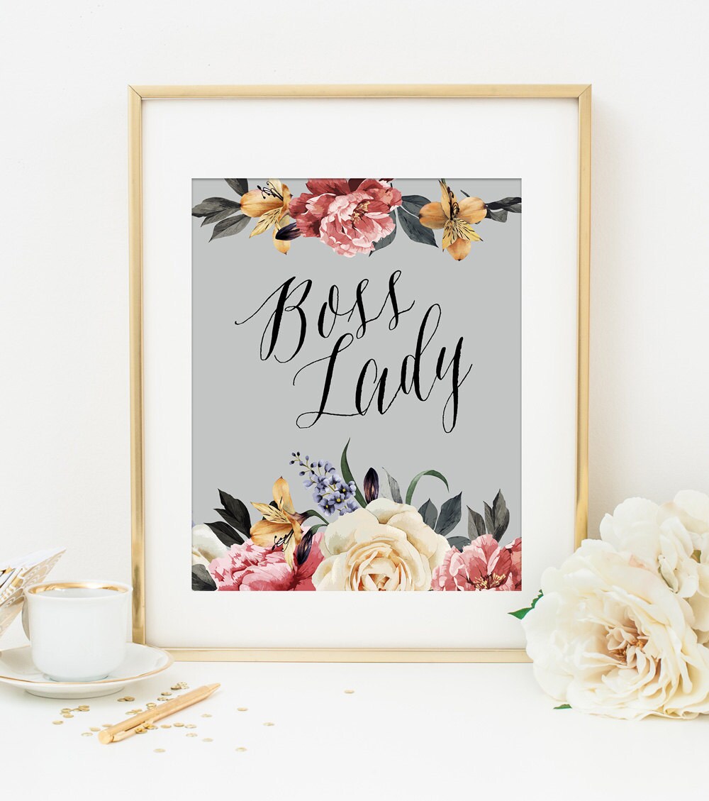 Boss Lady Printable Art Print 8x10, Boss Lady Print, Unique Gift Idea ...