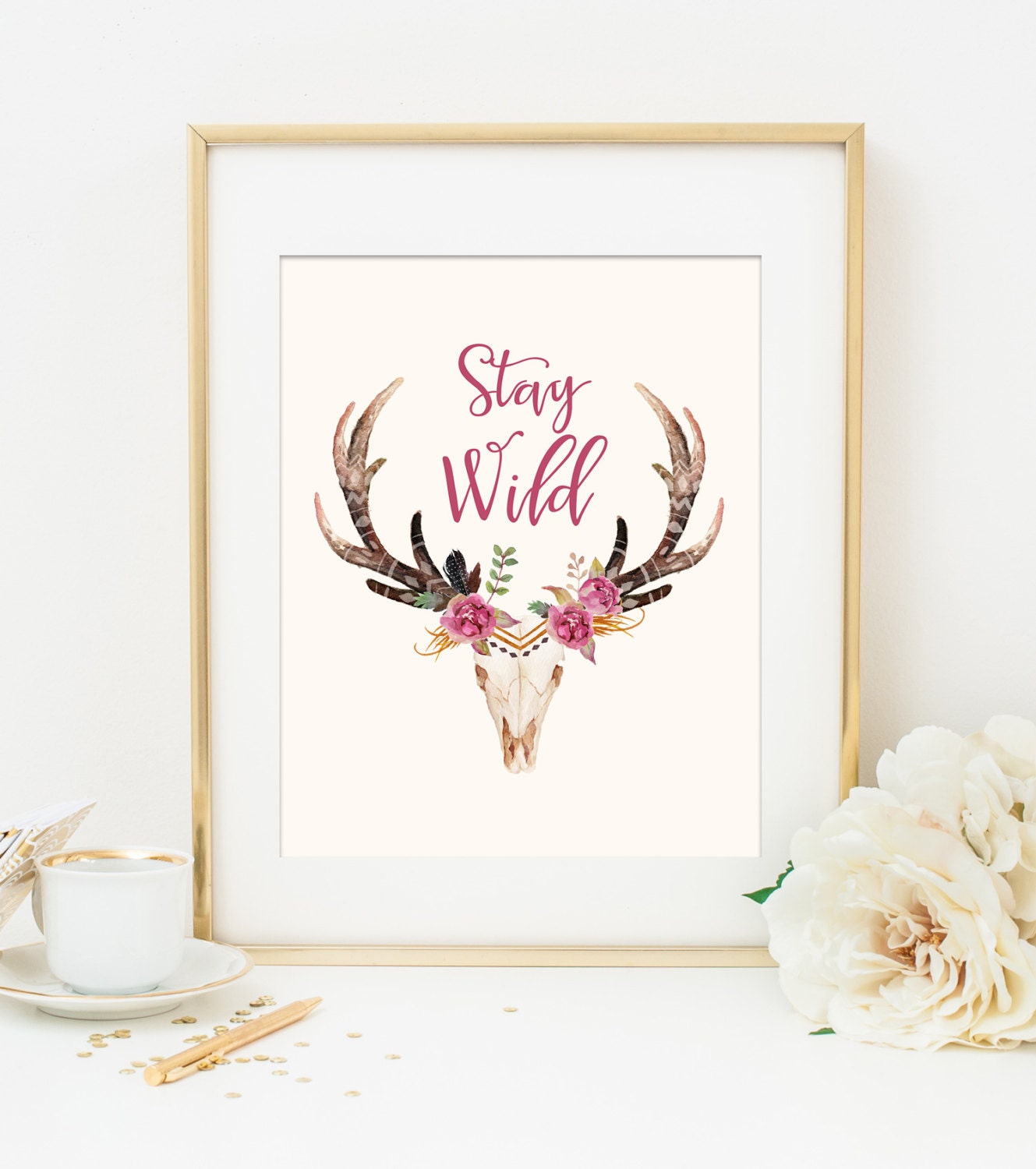 Stay Wild Printable, Stay Wild Printable Art Print, 8x10, Home Office ...
