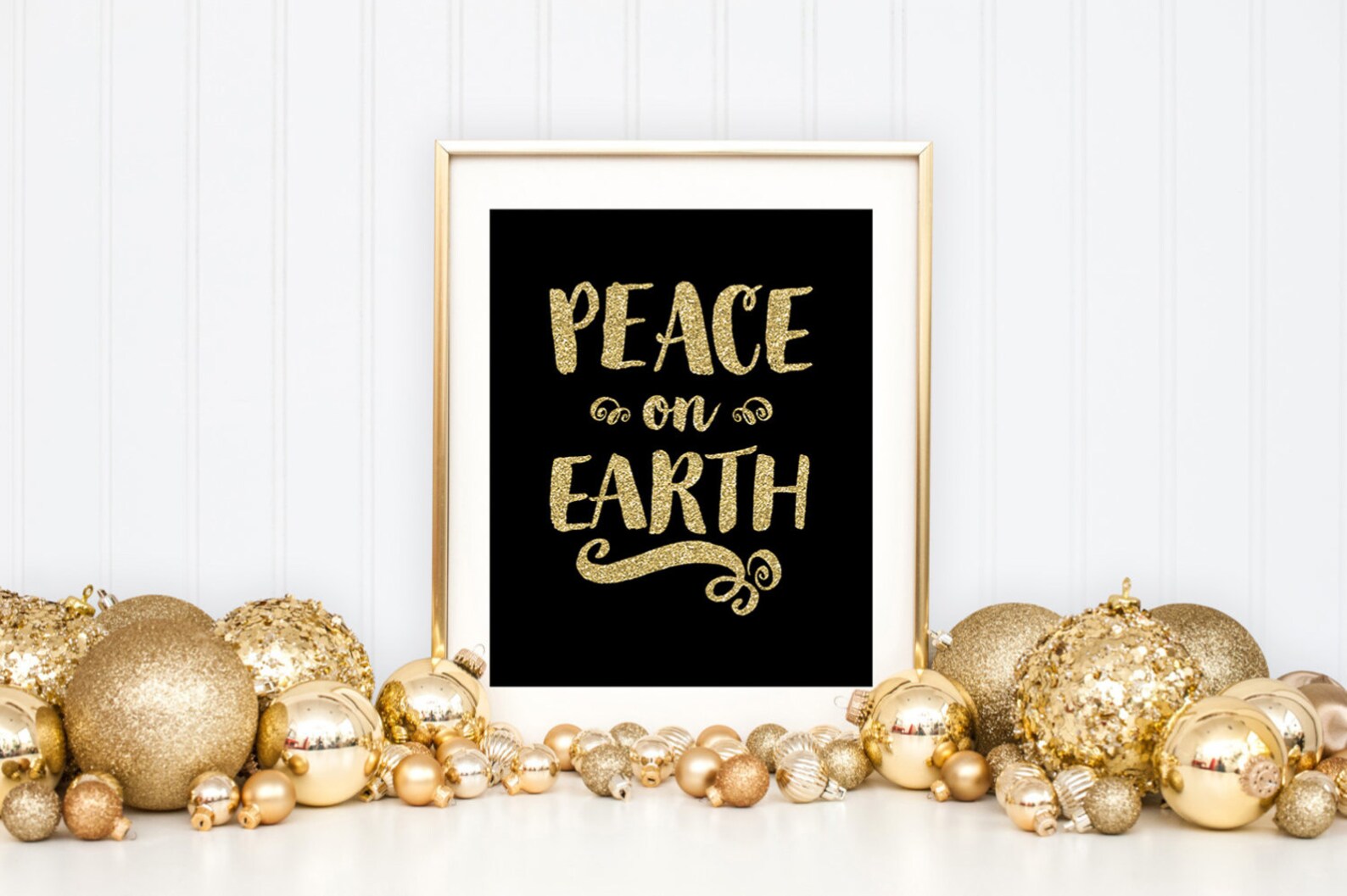 Peace on Earth Christmas Decoration Wall Art Printable Art - Etsy