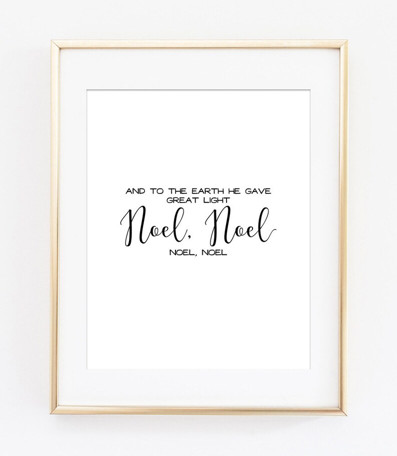 Noel Sign, Noel Printable Art Print, Christmas Carol Printable ...
