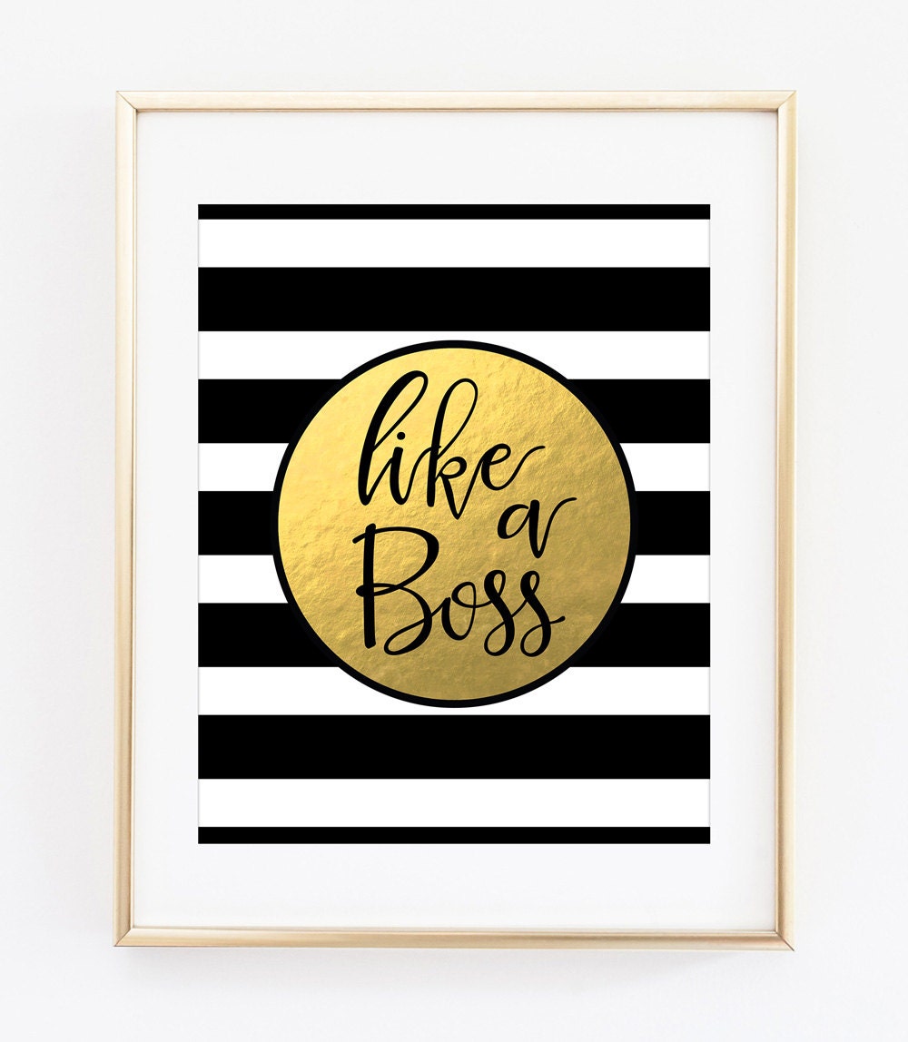 Like A Boss Printable Art Print Boss Lady Print Like a Boss - Etsy
