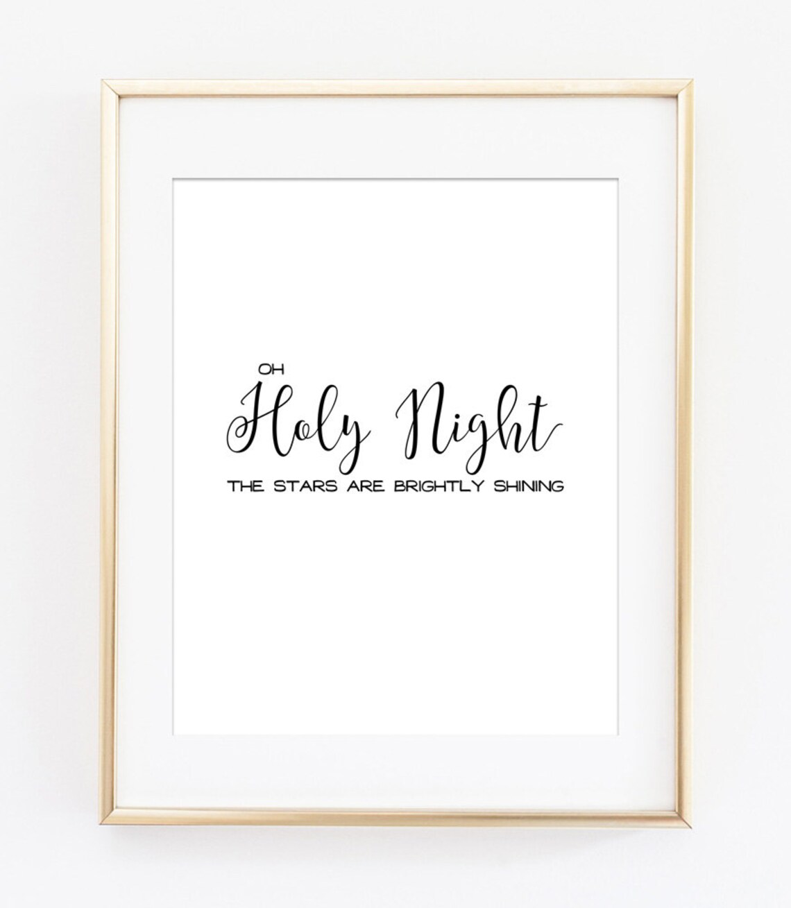 Christmas Printable Art Print O HOLY NIGHT Christmas Carol | Etsy