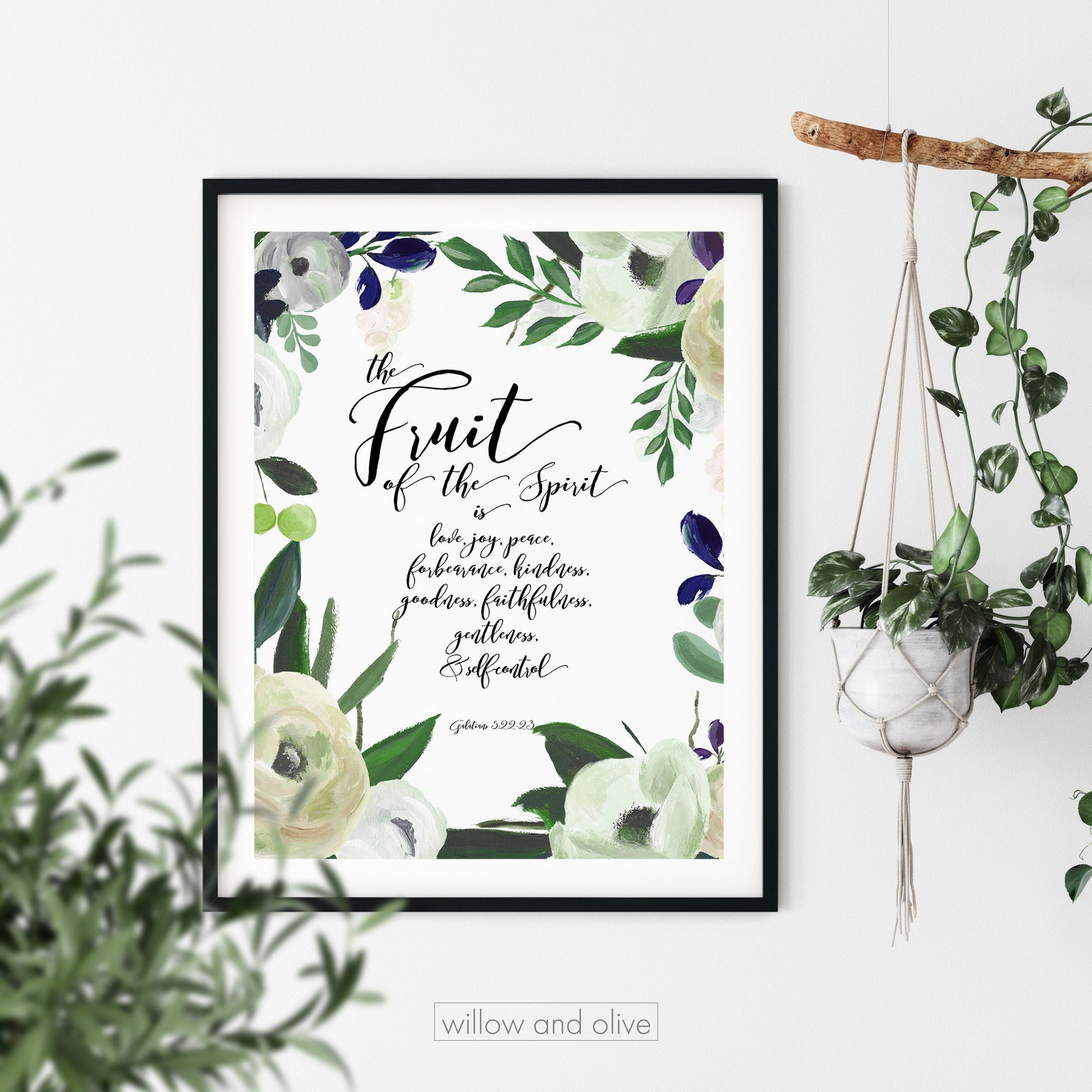 Bible Verse, PRINTABLE ART, Fruit of the Spirit Wall Art, Scripture ...