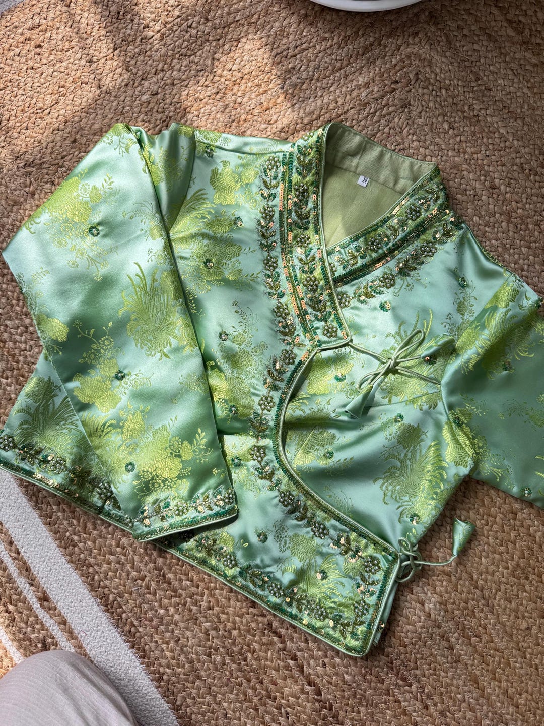 Green Taasko Cholo/ Nepali Cholo/ Traditional/ Hand Embroidery - Etsy