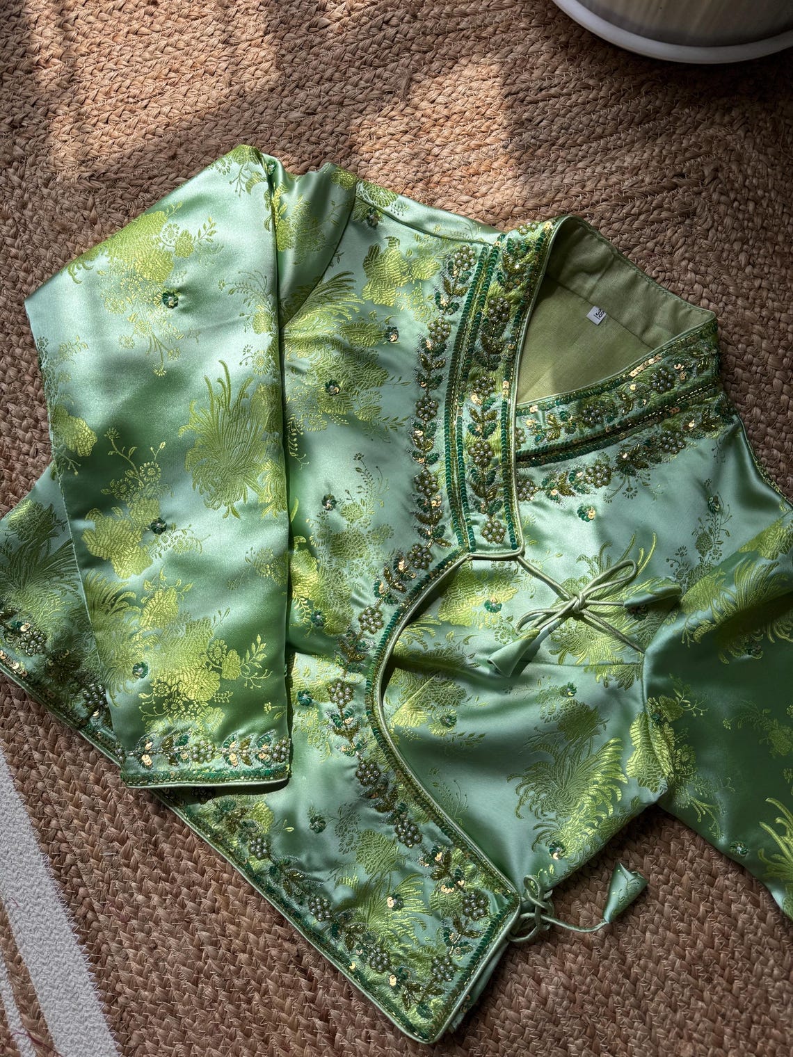 Green Taasko Cholo/ Nepali Cholo/ Traditional/ Hand Embroidery - Etsy