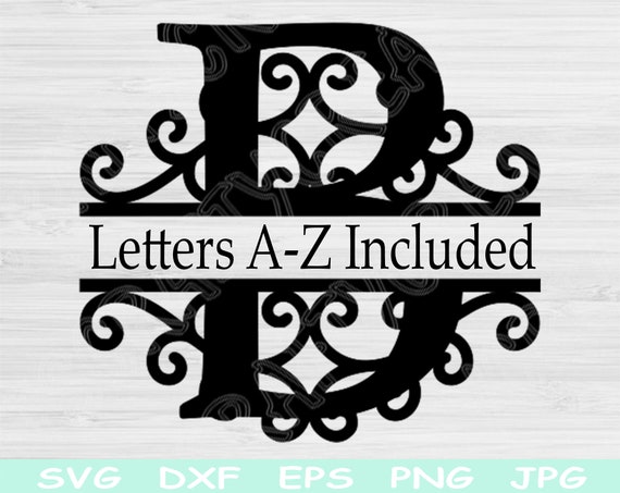 Split Letter Monogram Svg Monogram Font Svg Alphabet Dxf | Etsy