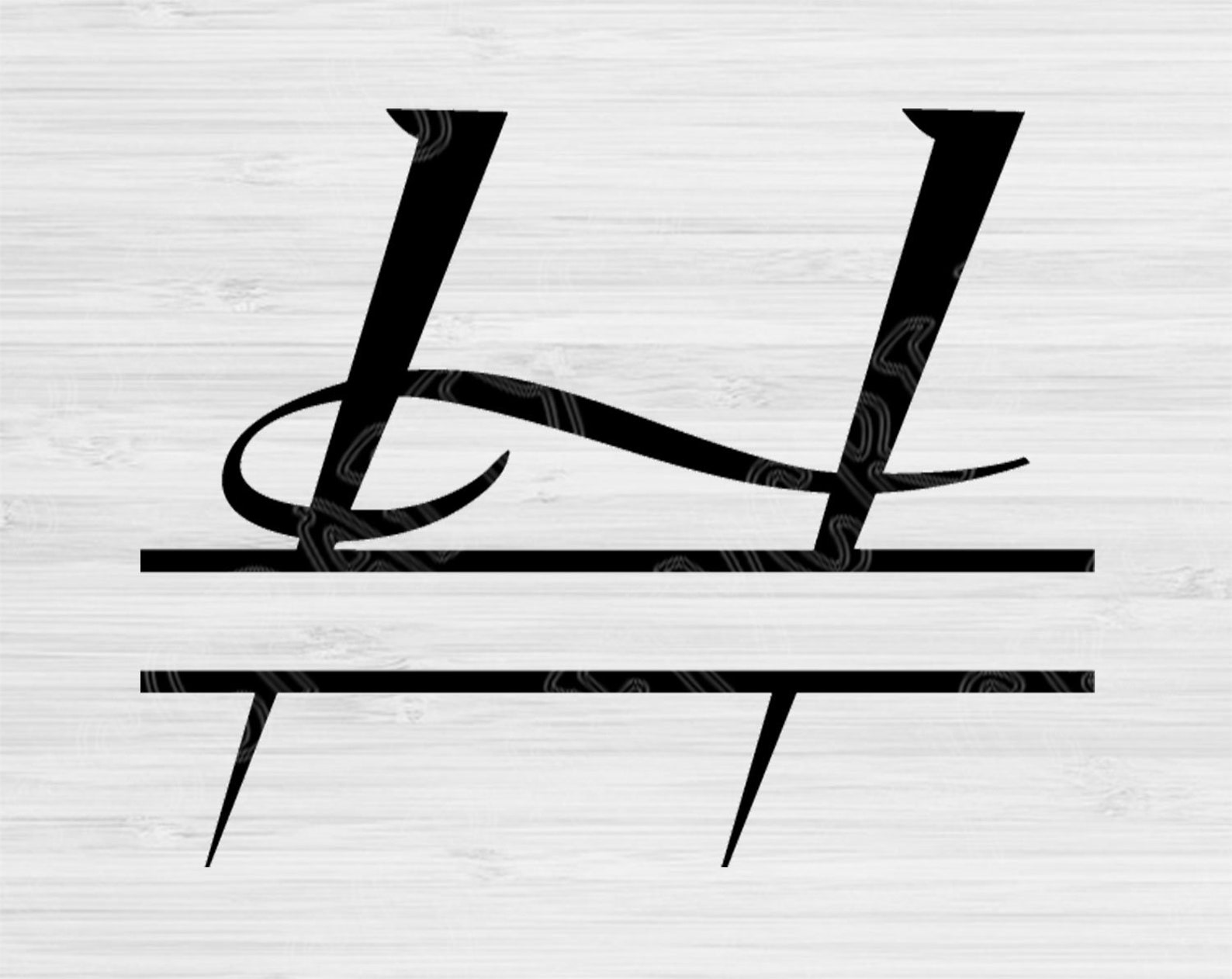 Split Monogram Svg Split Letter Svg. Divided Script Digital - Etsy