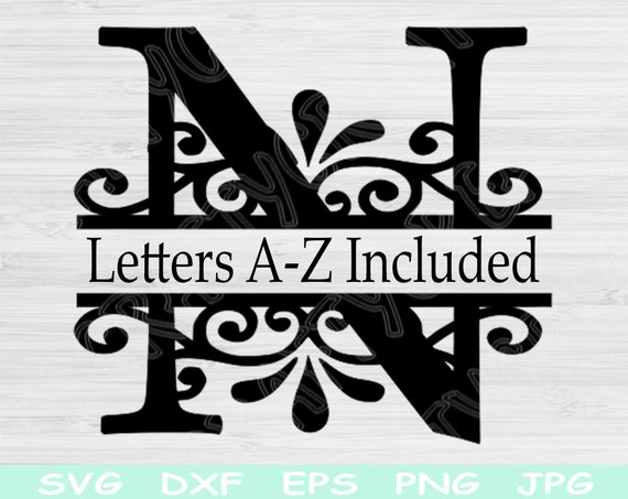 Glowforge Download Letter Svg Font For Cricut Split Alphabet Svg Split ...