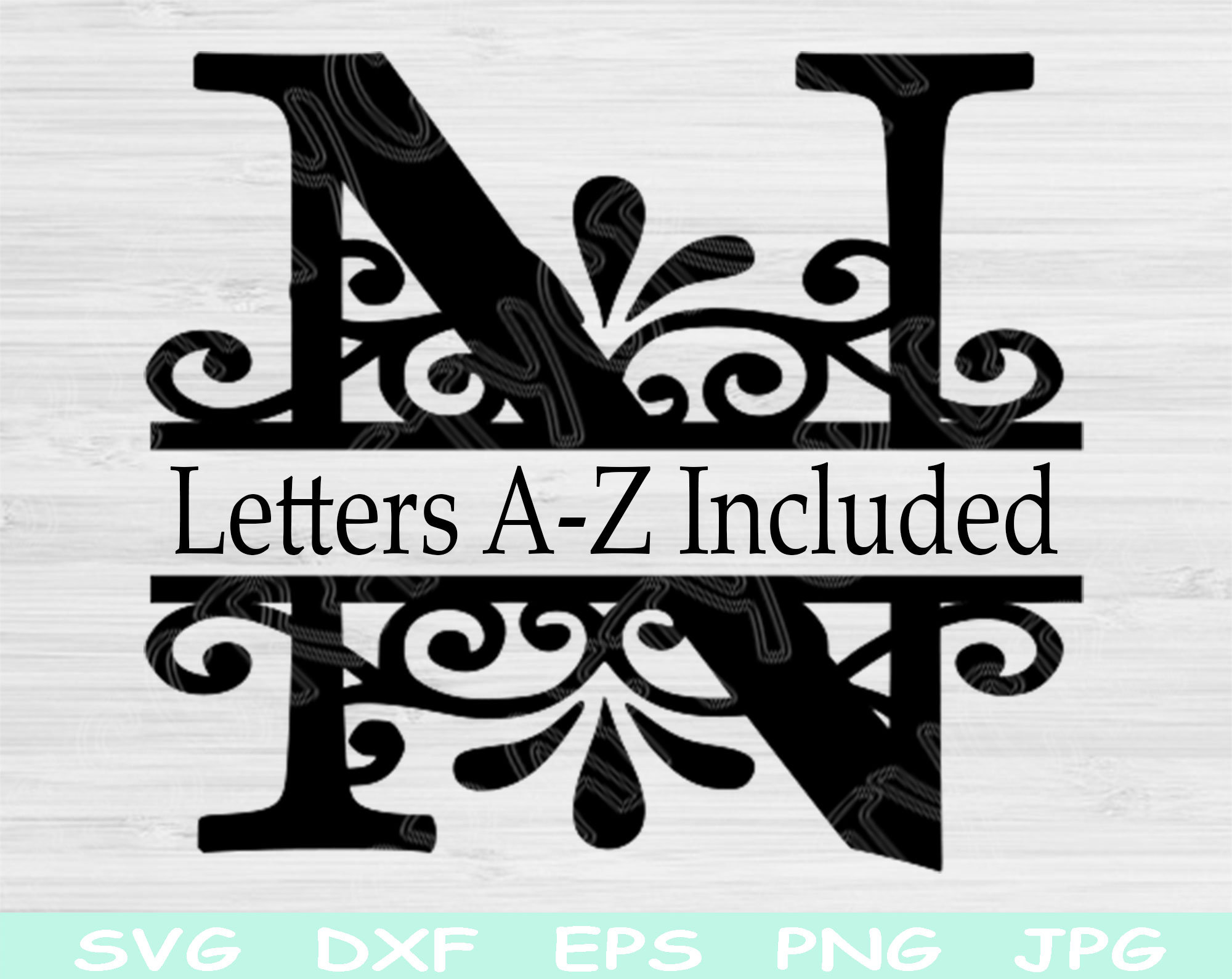 Split Monogram Alphabet Svg Split Letter Monogram Svg Dxf - Etsy