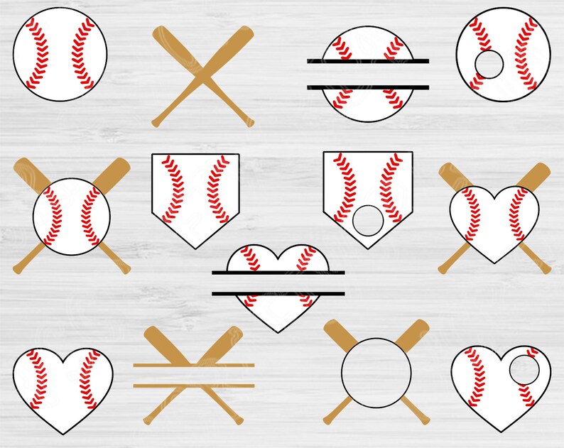 Baseball Svg Designs Baseball Monogram Svg Files for Cricut - Etsy