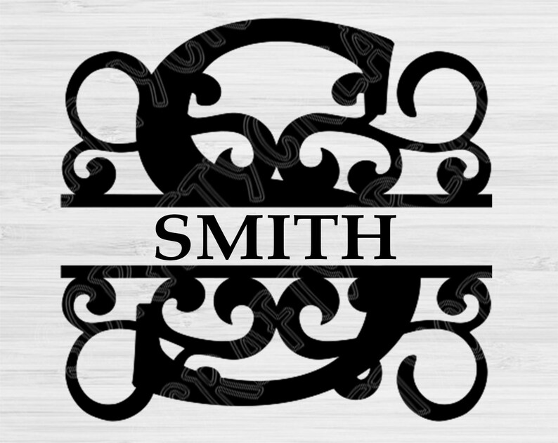 Split Monogram Svg, Split Letter Svg, Dxf, Eps, Png Instant Digital ...