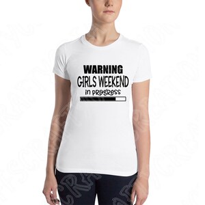 Warning Girls Weekend in Progress Svg Files for Cricut, Girls Trip Svg ...