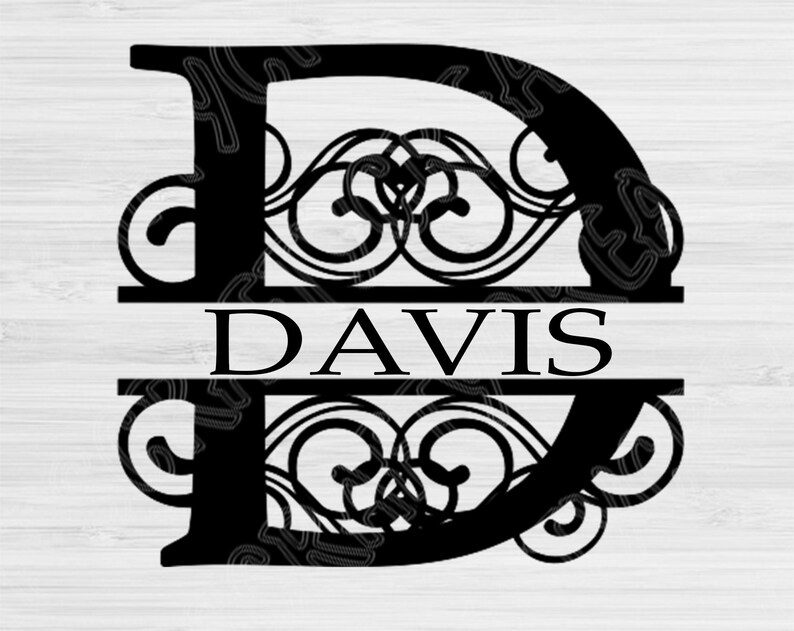 Monogram Font Svg Split Letter Svg Dxf Eps Png Instant | Etsy