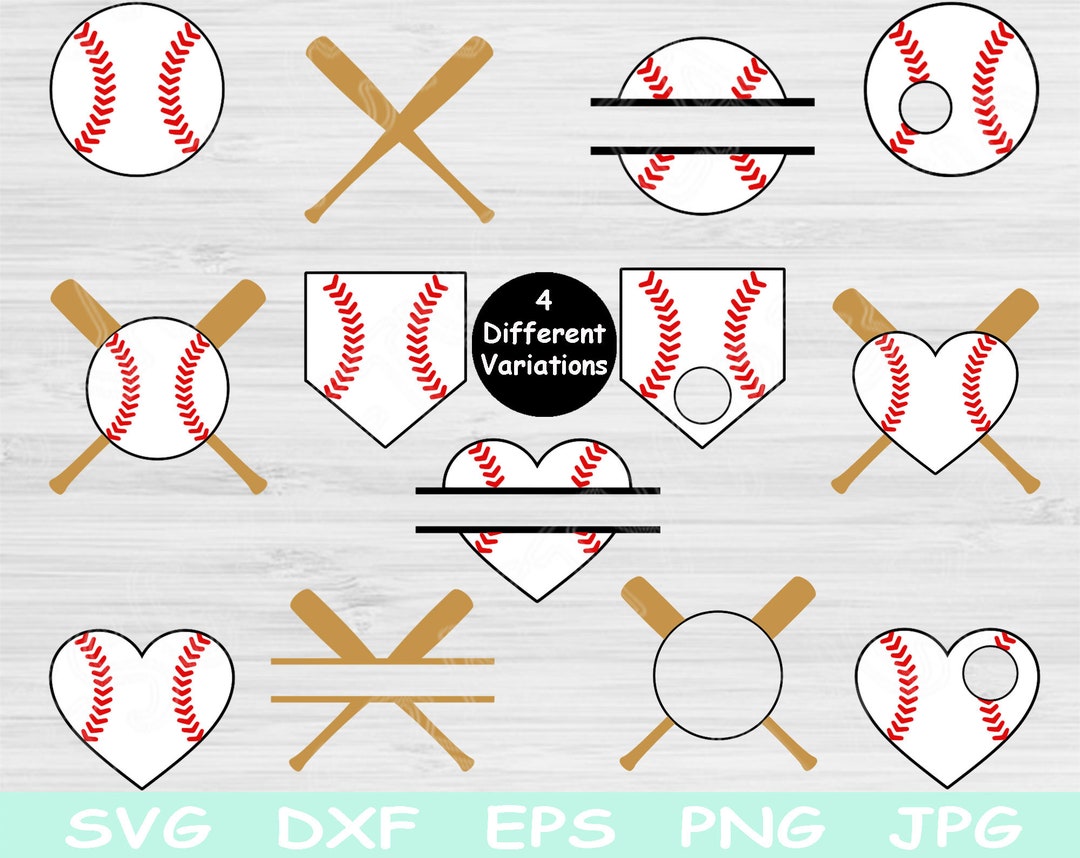 Baseball Svg Designs, Baseball Monogram Svg Files for Cricut, Baseball ...