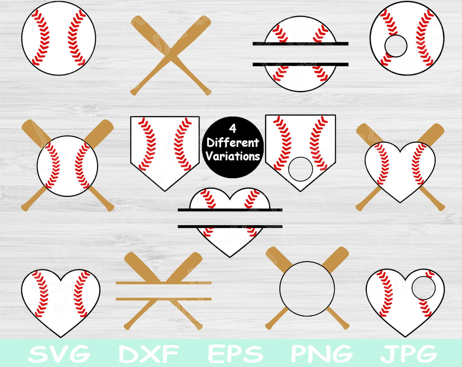 Baseball Svg Designs Baseball Monogram Svg Files for Cricut - Etsy