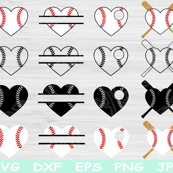 Baseball Heart - Etsy