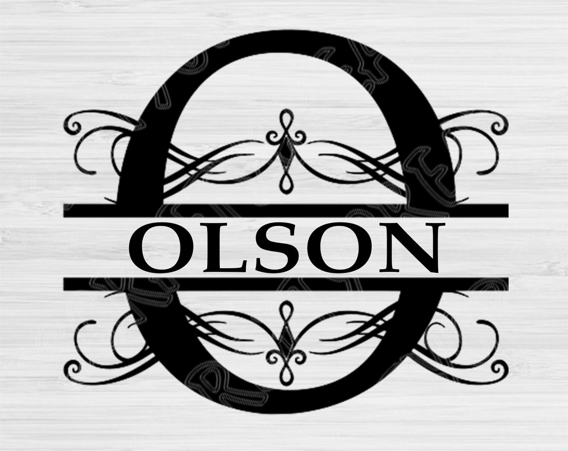 Monogram Letter Svg File Split Letter Svg Dxf Eps Png | Etsy
