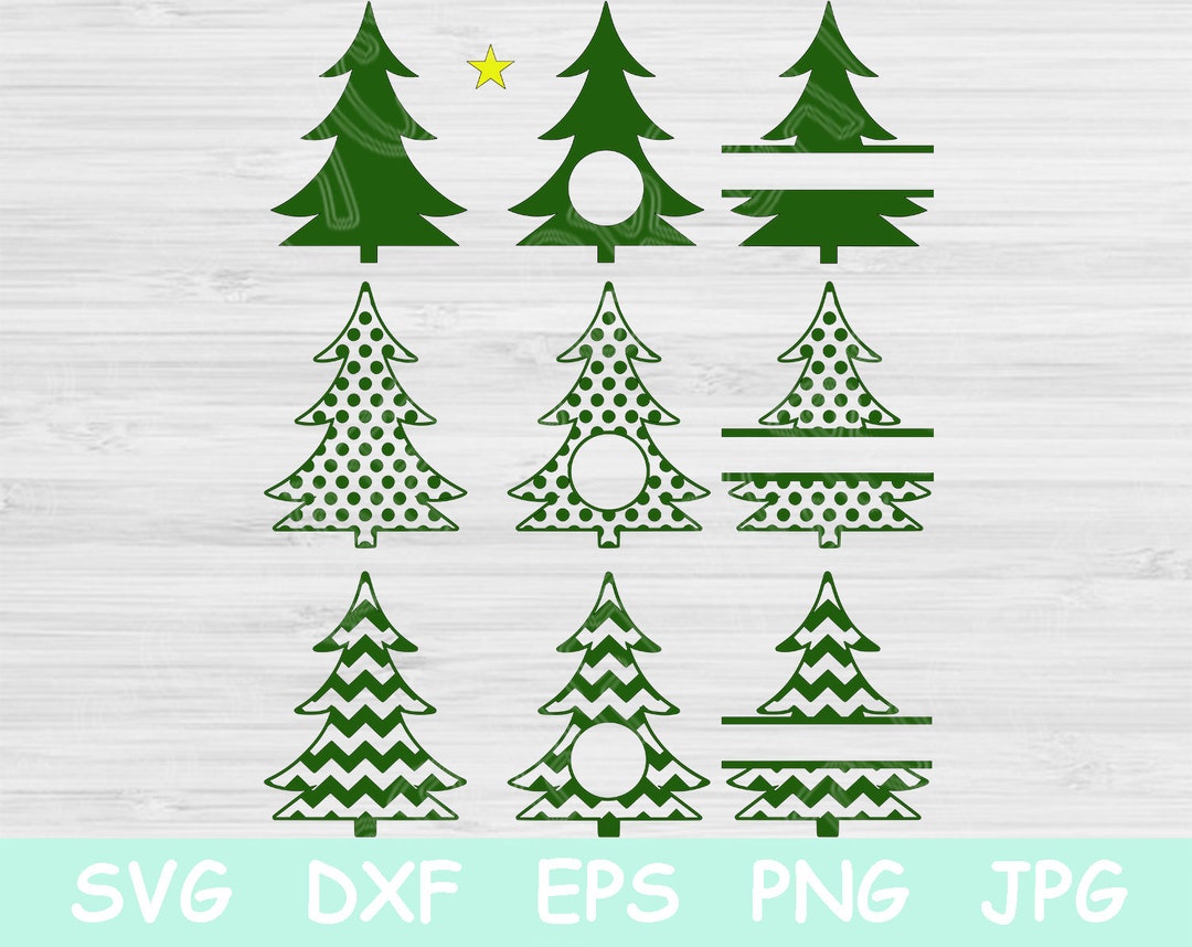Christmas Tree Svg Christmas Svg Files. Split Chevron and - Etsy