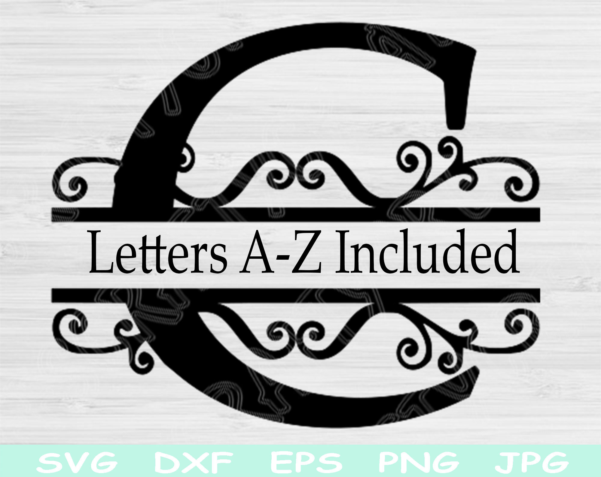 Split Monogram Svg, Split Letter Svg. Alphabet Svg Files for Cricut ...