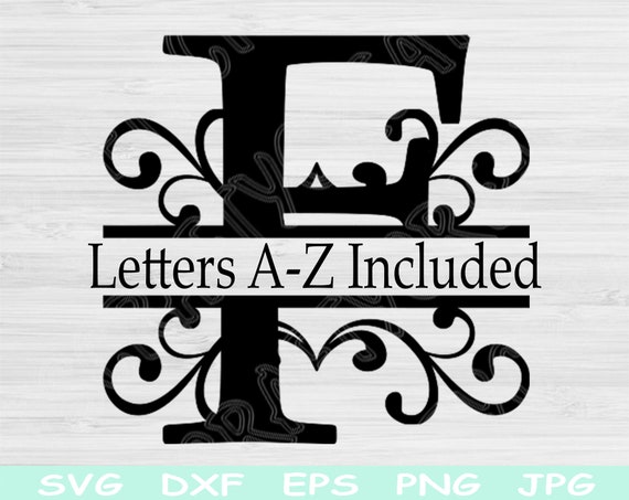 Split Font Svg Split Letter Svg Dxf Eps Png Instant | Etsy