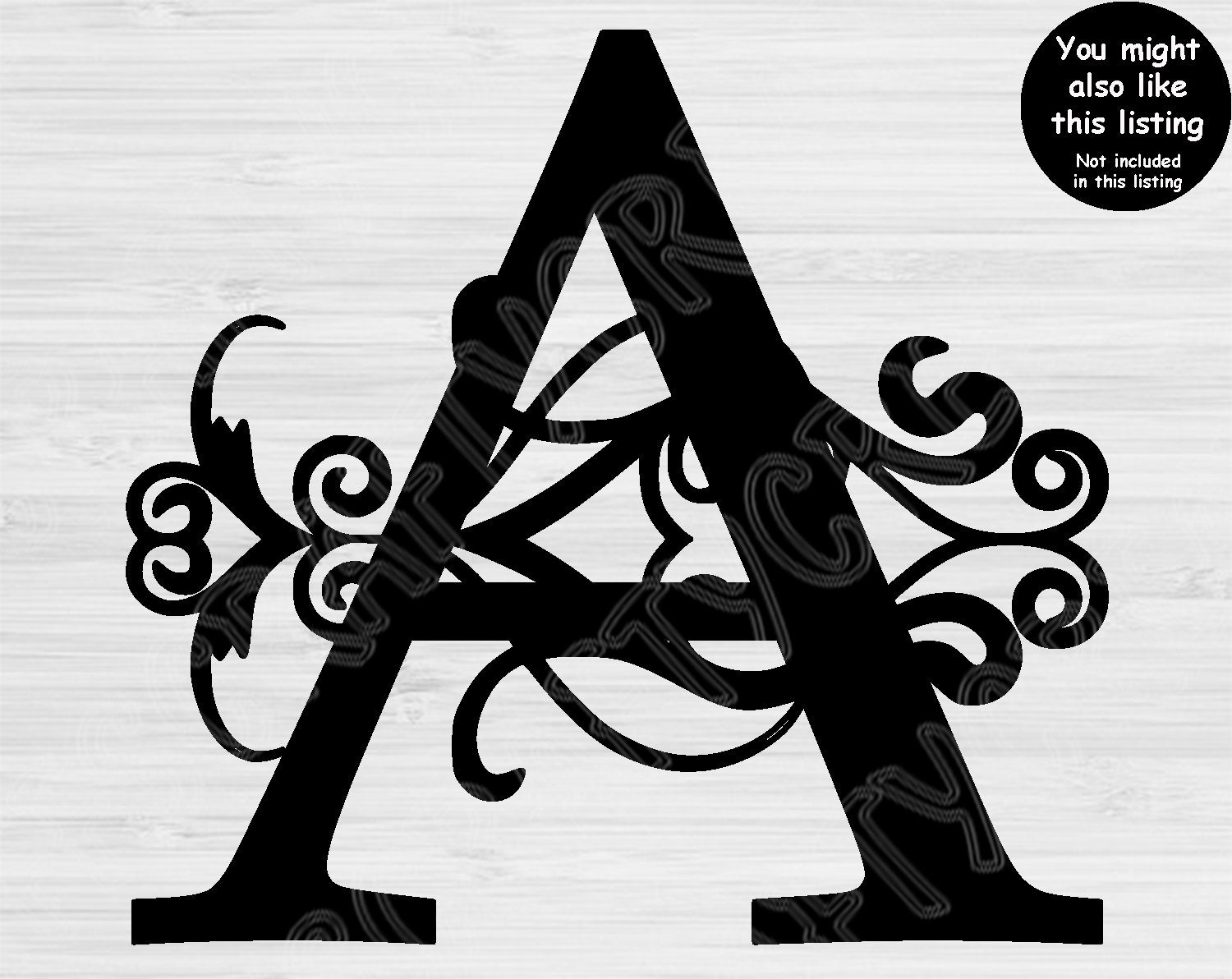 Split Monogram Svg Split Letter Svg Alphabet Svg Files For Etsy