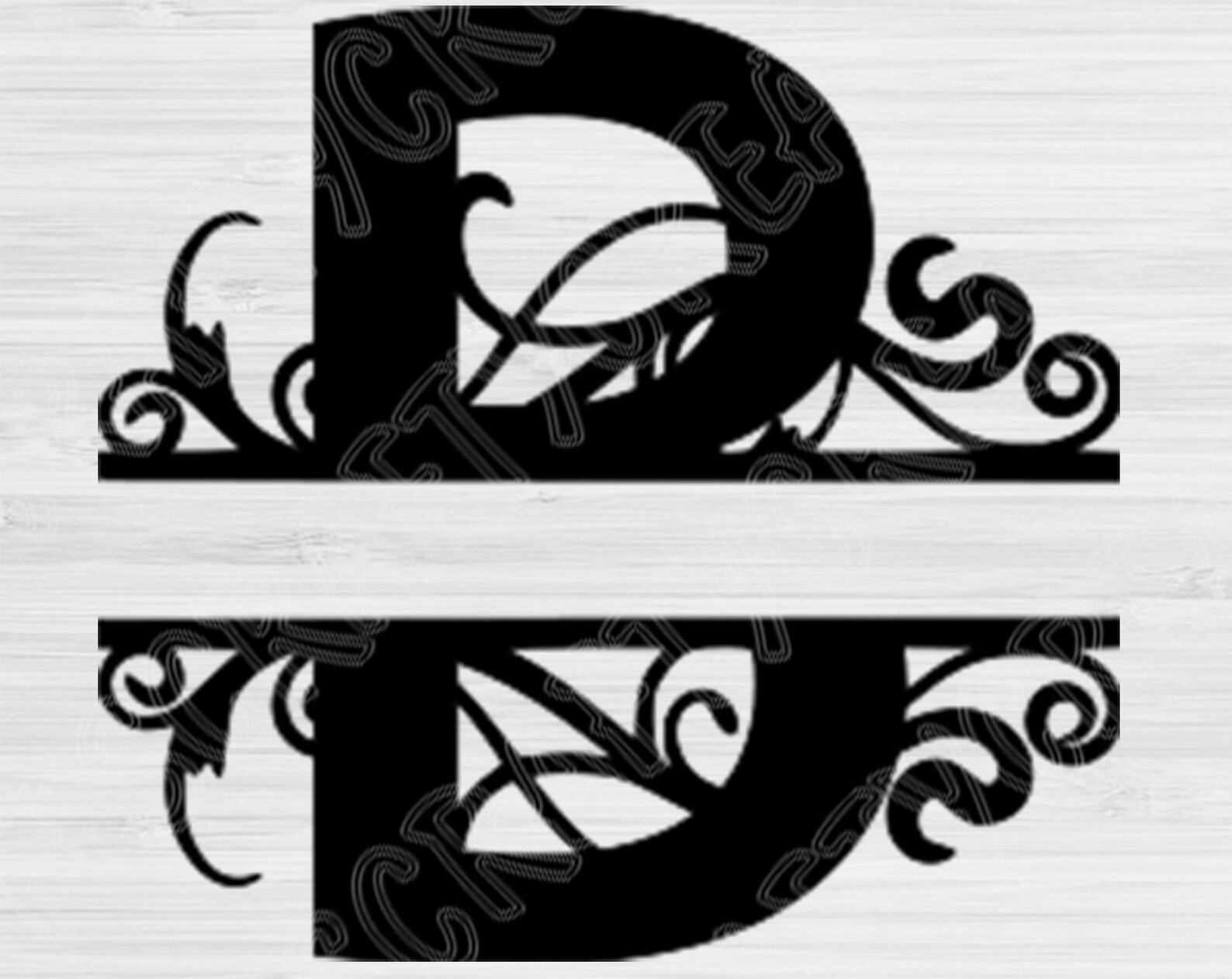 Alphabet Svg Split Monogram Svg Files for Silhouette or | Etsy