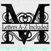 Split Monogram Svg, Split Letter Svg. Alphabet Svg Files for Cricut ...
