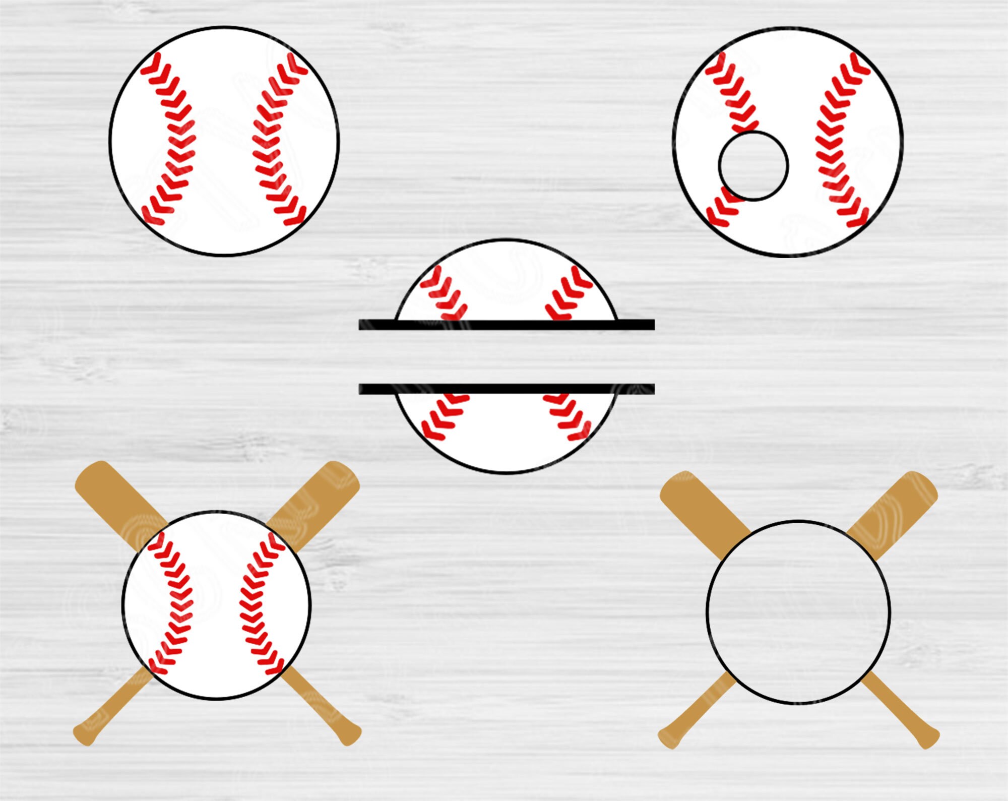 Baseball Monogram Svg Baseball Png Baseball Bat Svg Files - Etsy