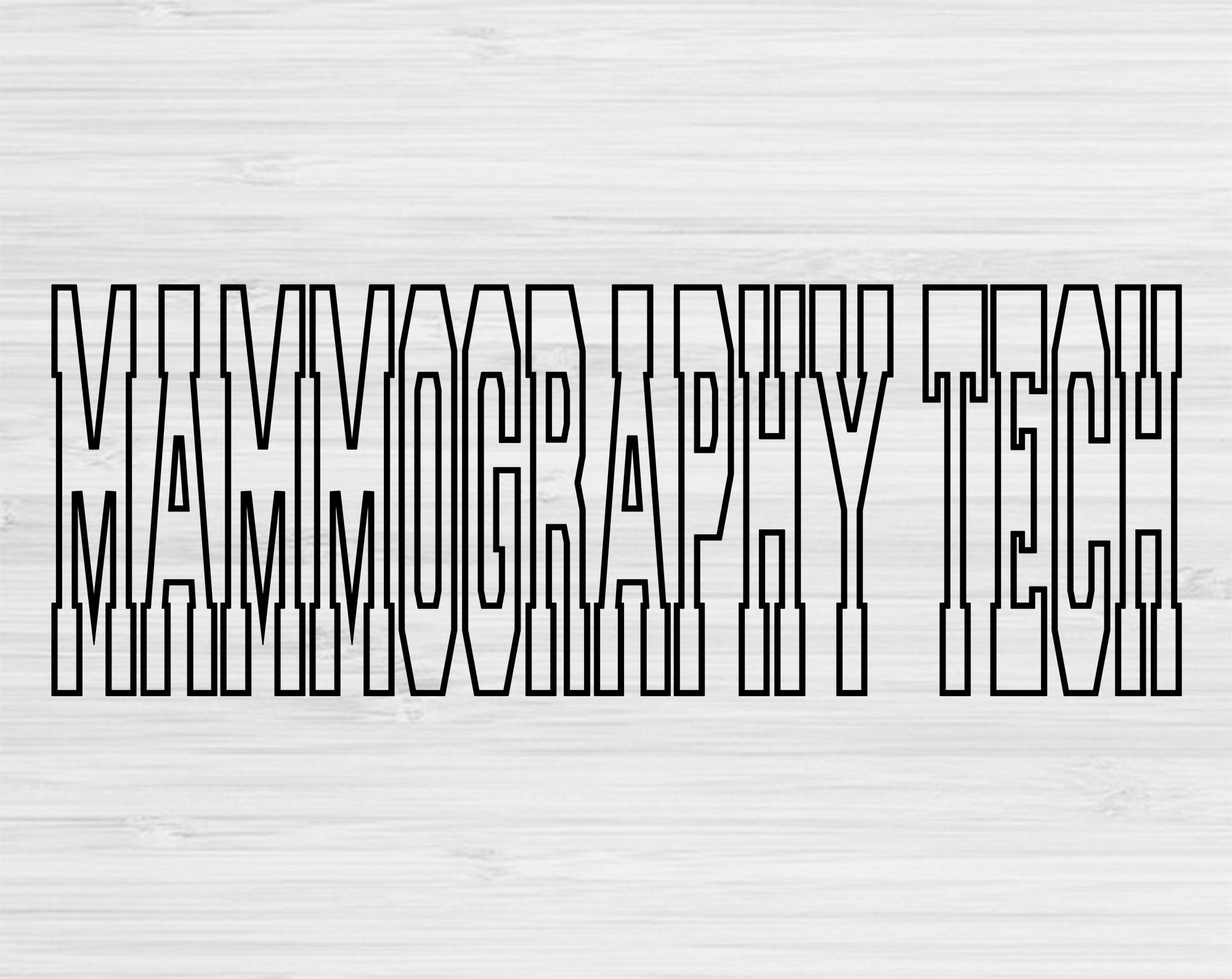 Mammography Tech Svg Cut Files, Mammography Tech Png, Mammographer Svg ...