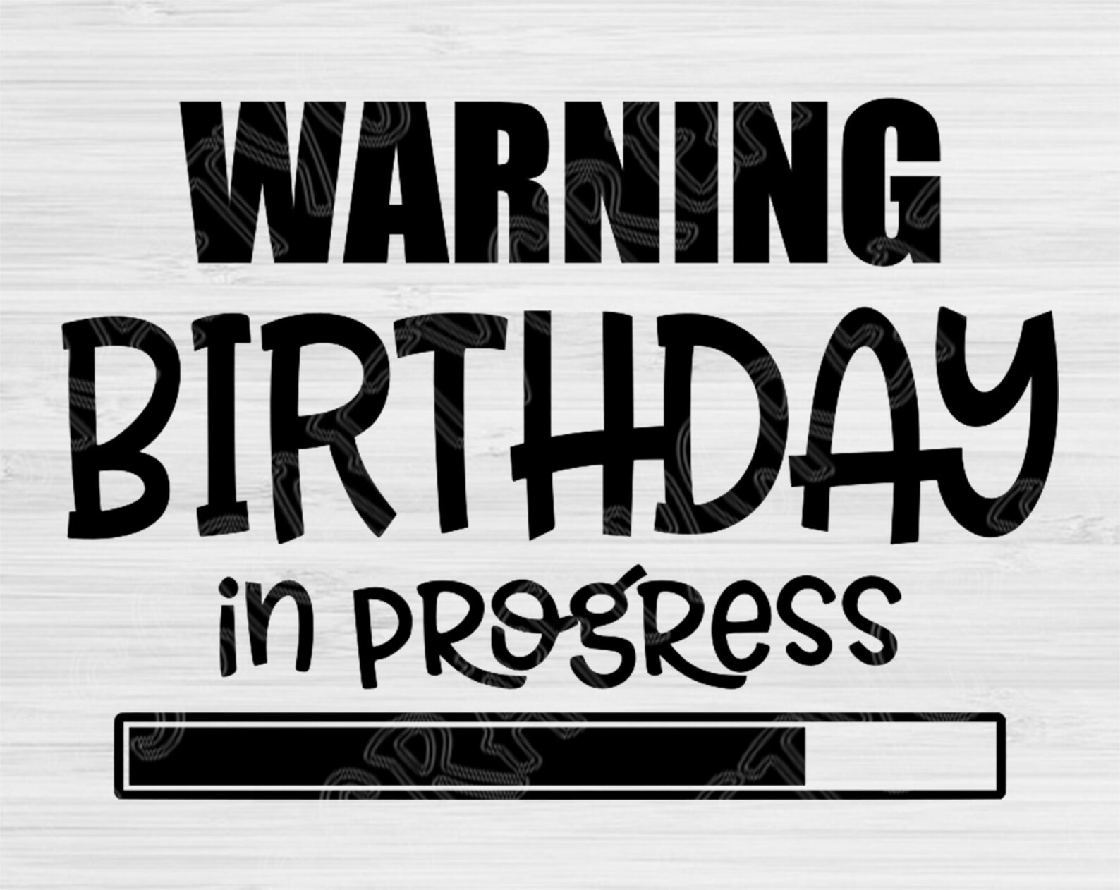 Warning Birthday in Progress Svg Files for Cricut Birthday | Etsy